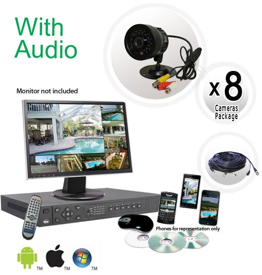 8 Security Camera System with Audio