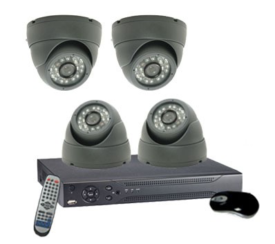 4 Camera Security System Kit with DVR