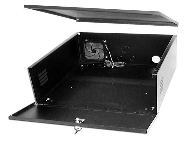 DVR / VCR Desktop Security Lockbox w/ Fan