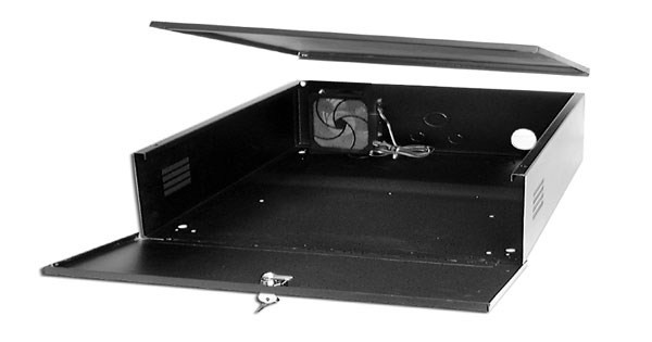 DVR / VCR Desktop Security Lockbox w/ Fan - Low Profile