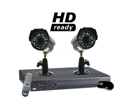 2 Camera Surveillance System with 2 Outdoor Infrared Cameras 40ft night ...