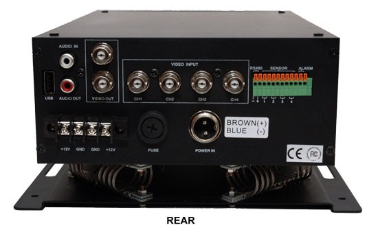 4 Channel Mobile DVR with 1 Audio Input Time Lapse 30fps MJPEG