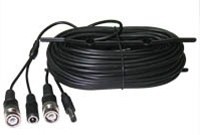 25ft Video/Power Coax Siamese Cable - Black