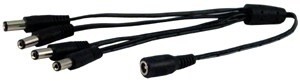 Power Adapter DC Y Cable Pigtail 1 to 4
